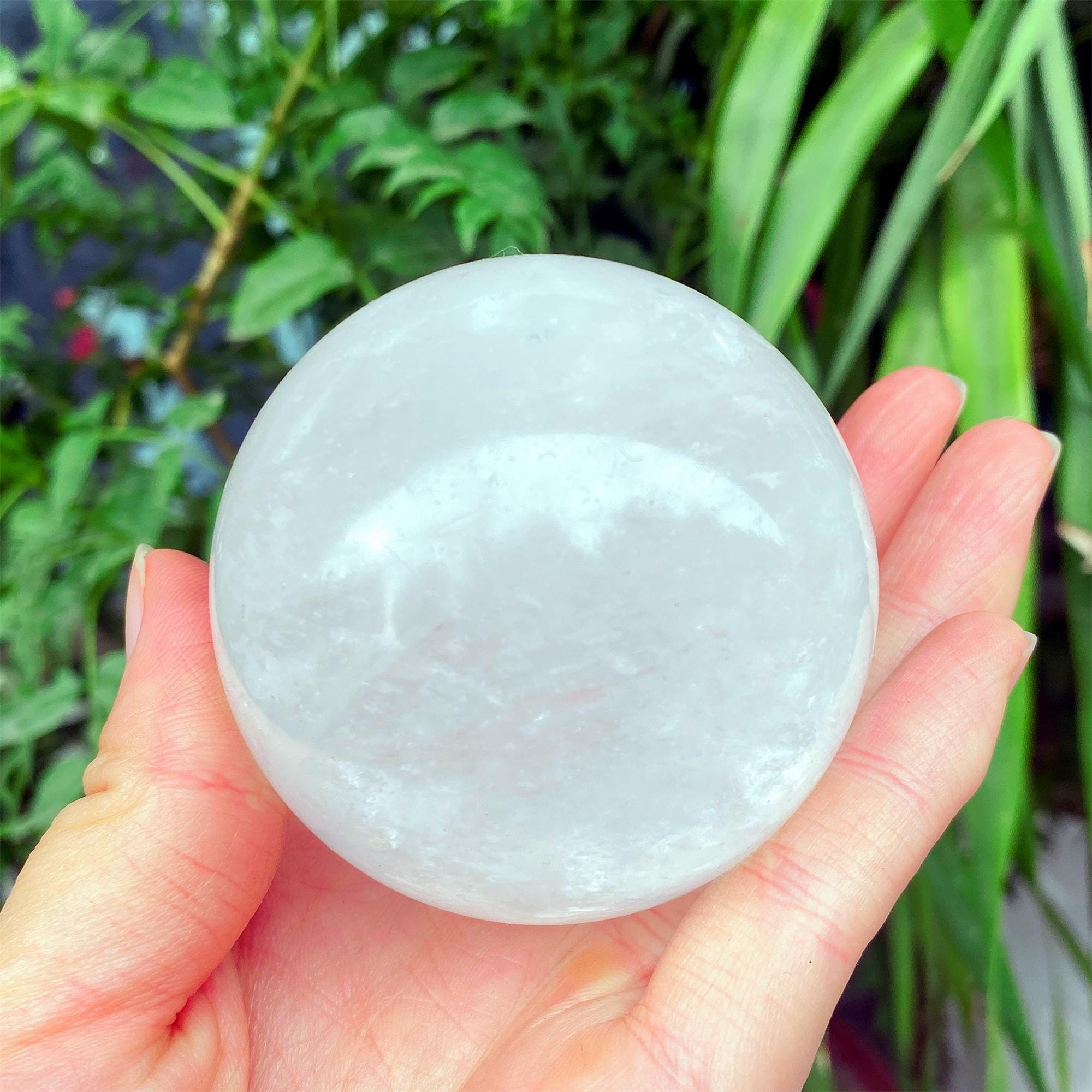 Natural Clear Quartz Sphere, Crystal Energy Ball, Home Decor (10.5CM ...