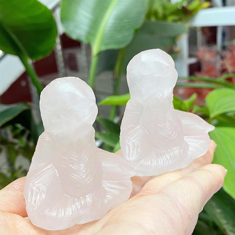 Rose Quartz Sloth Sculpture: Crystal Healing Stone, Home Decor - Etsy UK