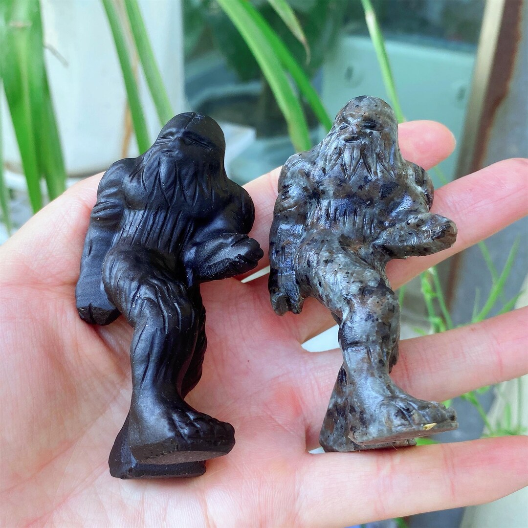 3" Hand Carved Obsidian Wild Man, Crystal Mineral Specimen - Etsy