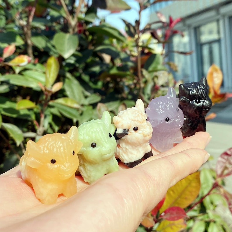 Natural Quartz Crystal Cow Sculpture: Crystal Animal Carving, Home ...