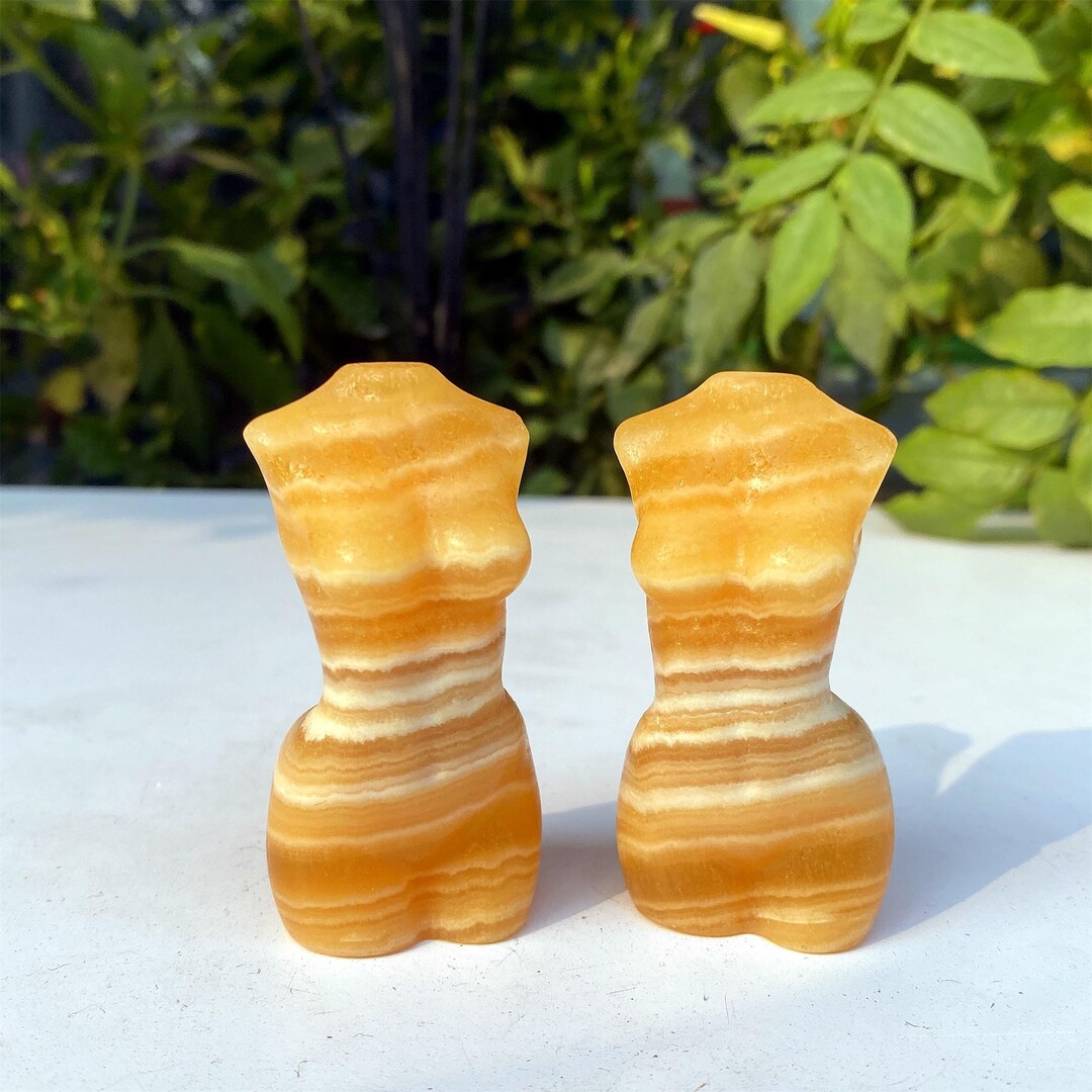 Calcite Crystal Female Torso, Hand Carved Sculpture,reiki Therapy 1pc ...