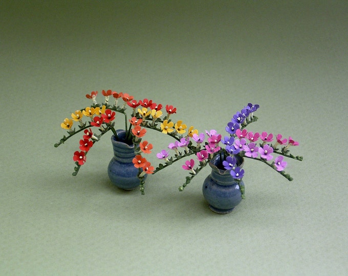 Freesia Paper Flower Kit for 1/12th Scale Dollhouses, Florists and ...