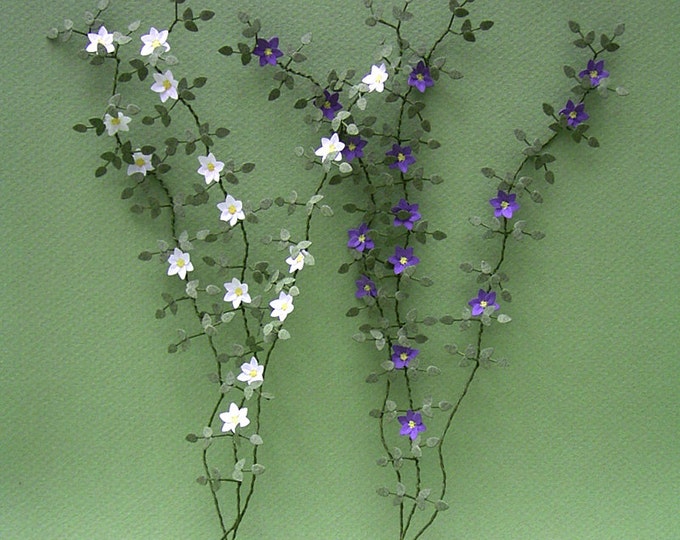 Clematis Paper Flower Kit for 1/12th Scale Dollhouses, Florists and ...