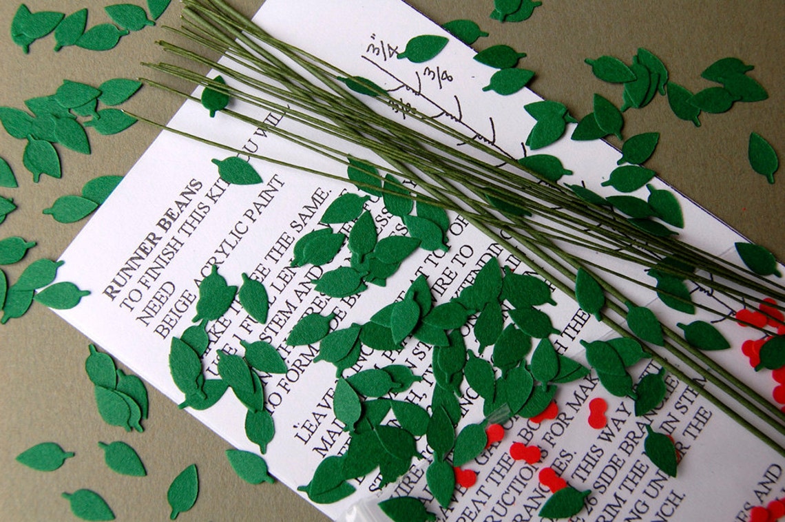 Runner Bean Paper Flower Kit for 1/12th Scale Dollhouses - Etsy