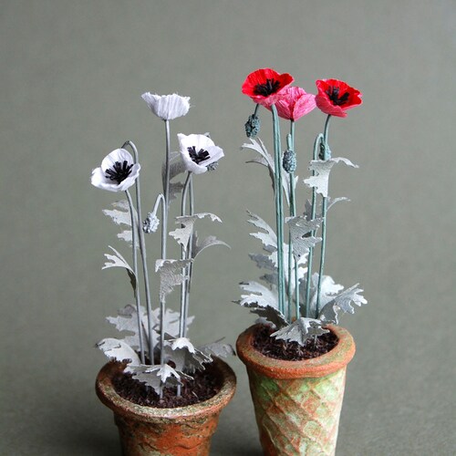 6 Roses Paper Flower Kit for 1/12th Scale Dollhouses Florists - Etsy