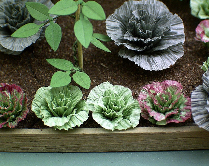 Lettuce Paper Vegetable Kit for 1/12th Scale Dollhouses, Florists and ...