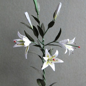 Lily Longiflorum Paper Flower Kit for 1/12th Scale Dollhouses, Florists ...