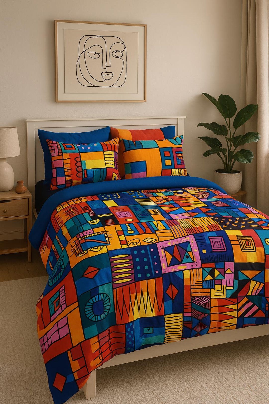 Afrocentric Duvet Cover Set – Bold African Print Bedding | Tribal ...