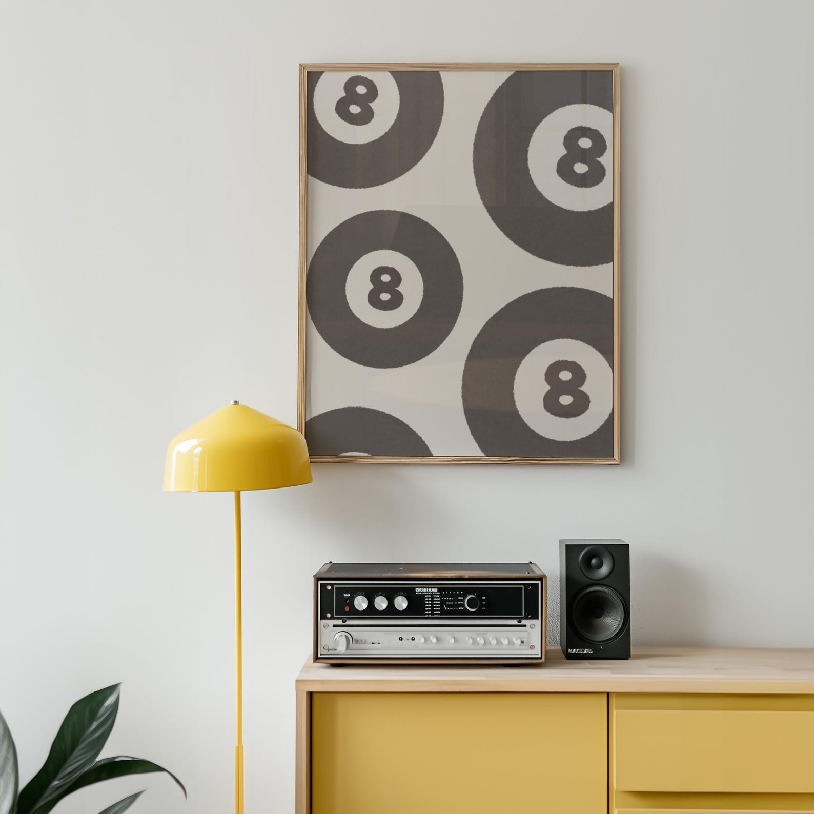 Scattered 8 Ball Wall Art, Digital Download Poster, Retro Game Room ...