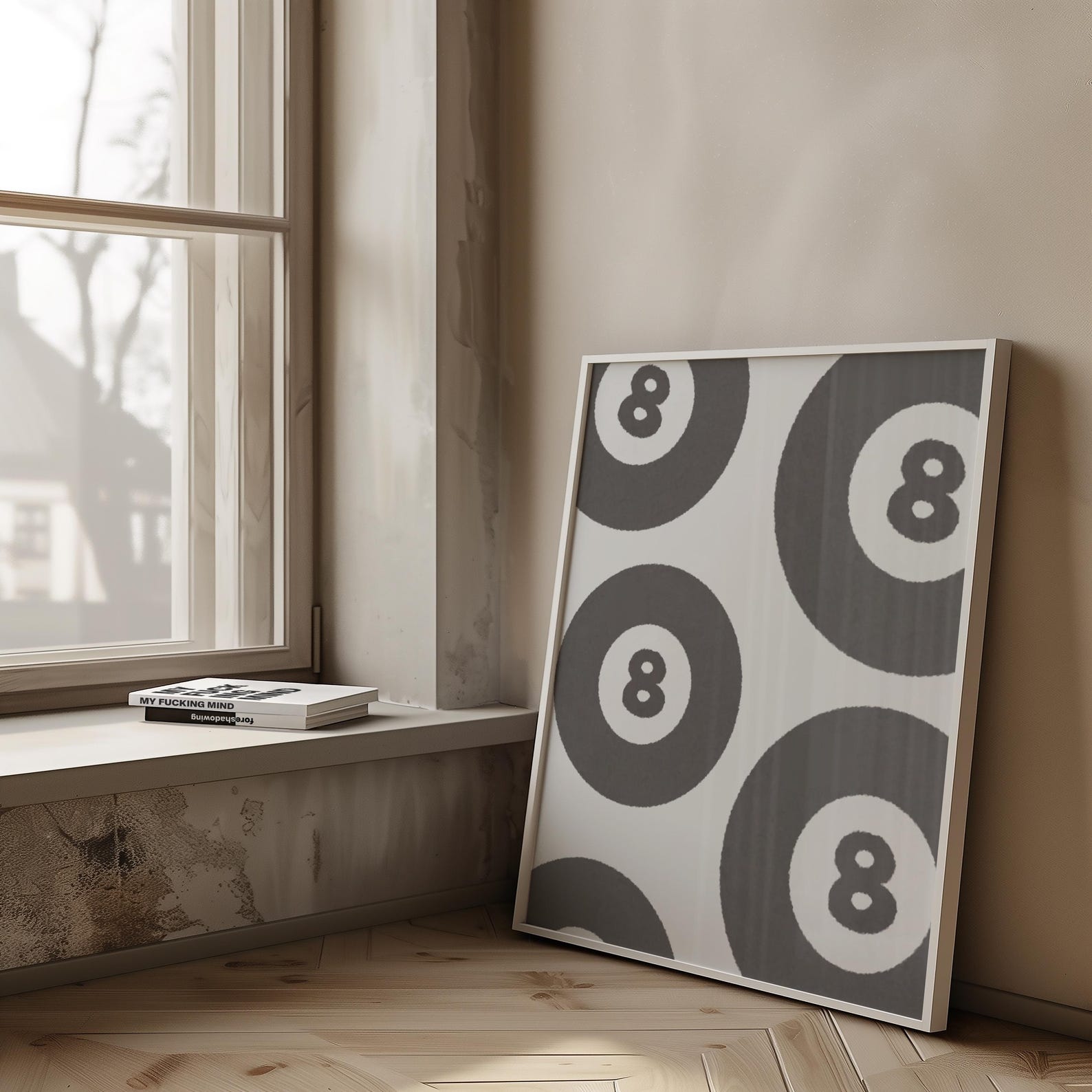 Scattered 8 Ball Wall Art, Digital Download Poster, Retro Game Room ...