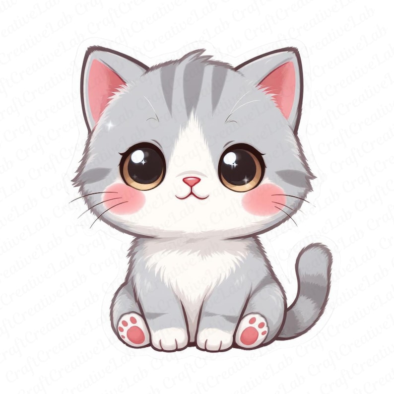 Kawaii Animal Clipart | 300 DPI JPEG | Transparent PNG | 4200 X 4200 ...