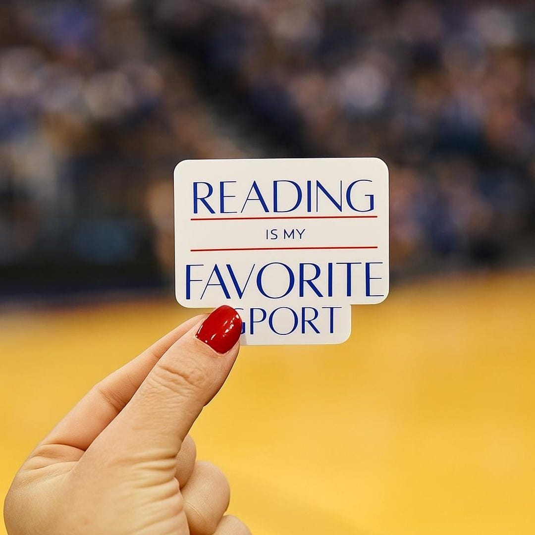 Reading is My Favorite Sport Sticker, Book Lover Laptop Decal - Etsy