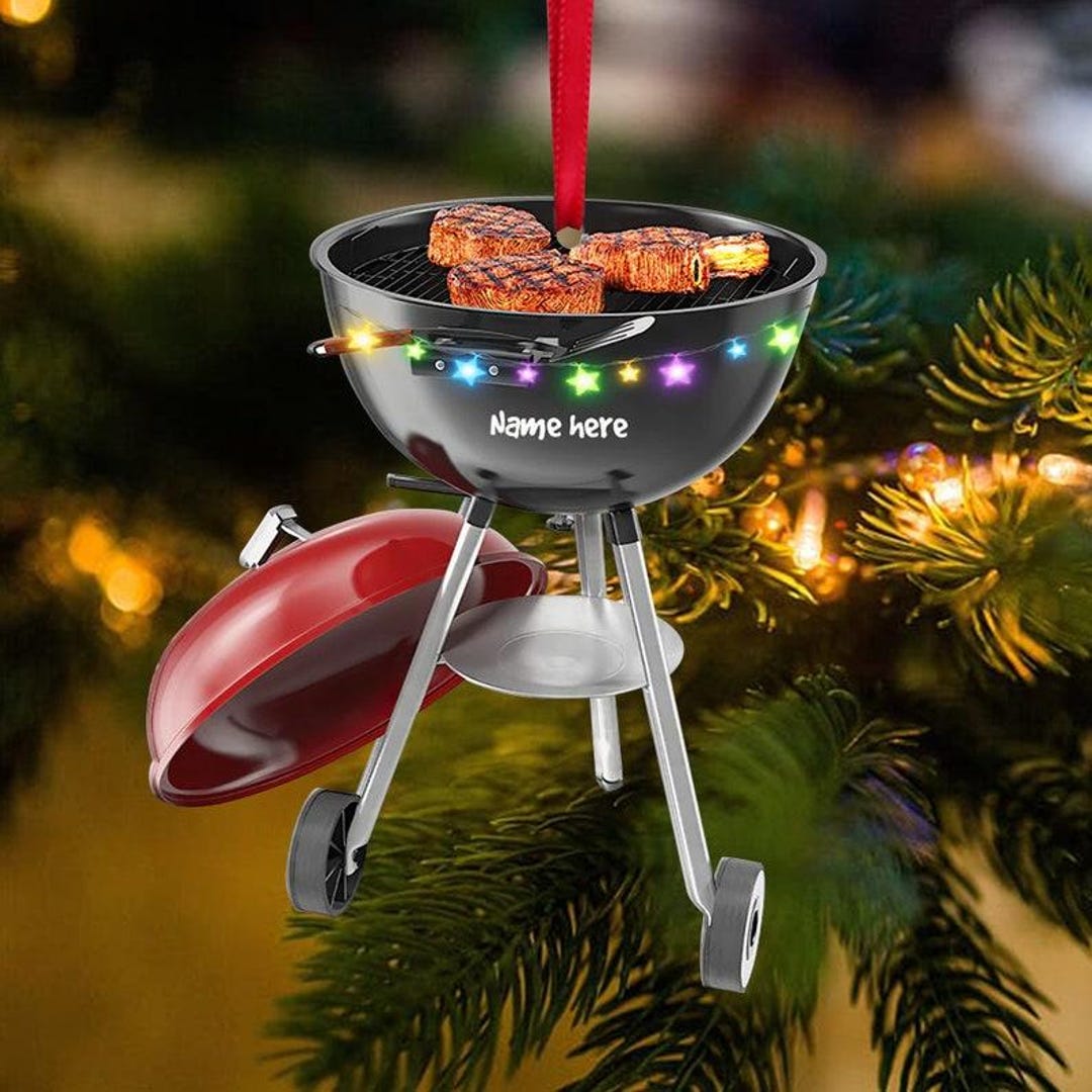 Barbecue Christmas Ornament, Personalized BBQ Smoker Ornament, Grill ...