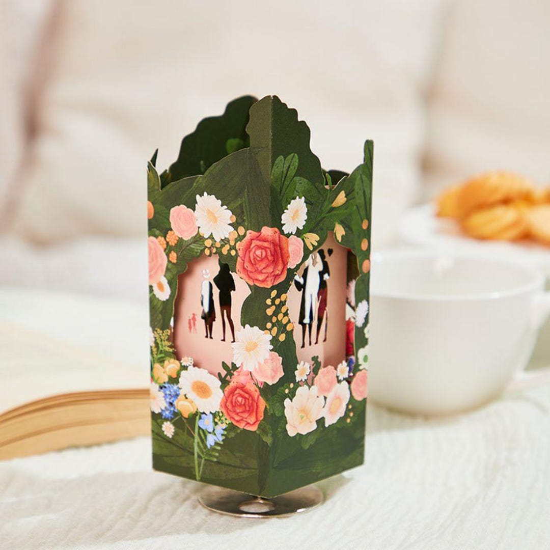 Mother Silhouette 3D Paper Music Box, Handmade Mother’s Day Gift ...