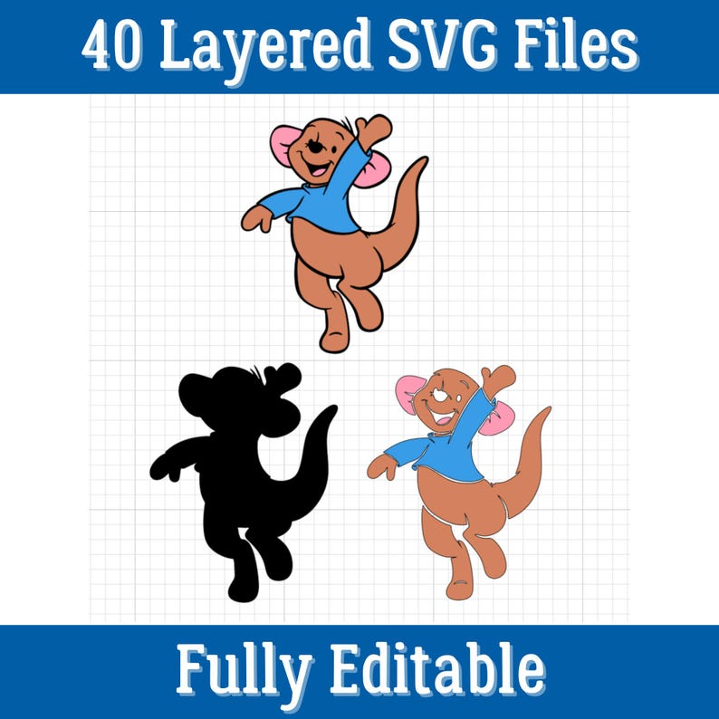 40 Designs Kanga and Roo SVG Plus PNG Clipart Bundle for Cricut ...