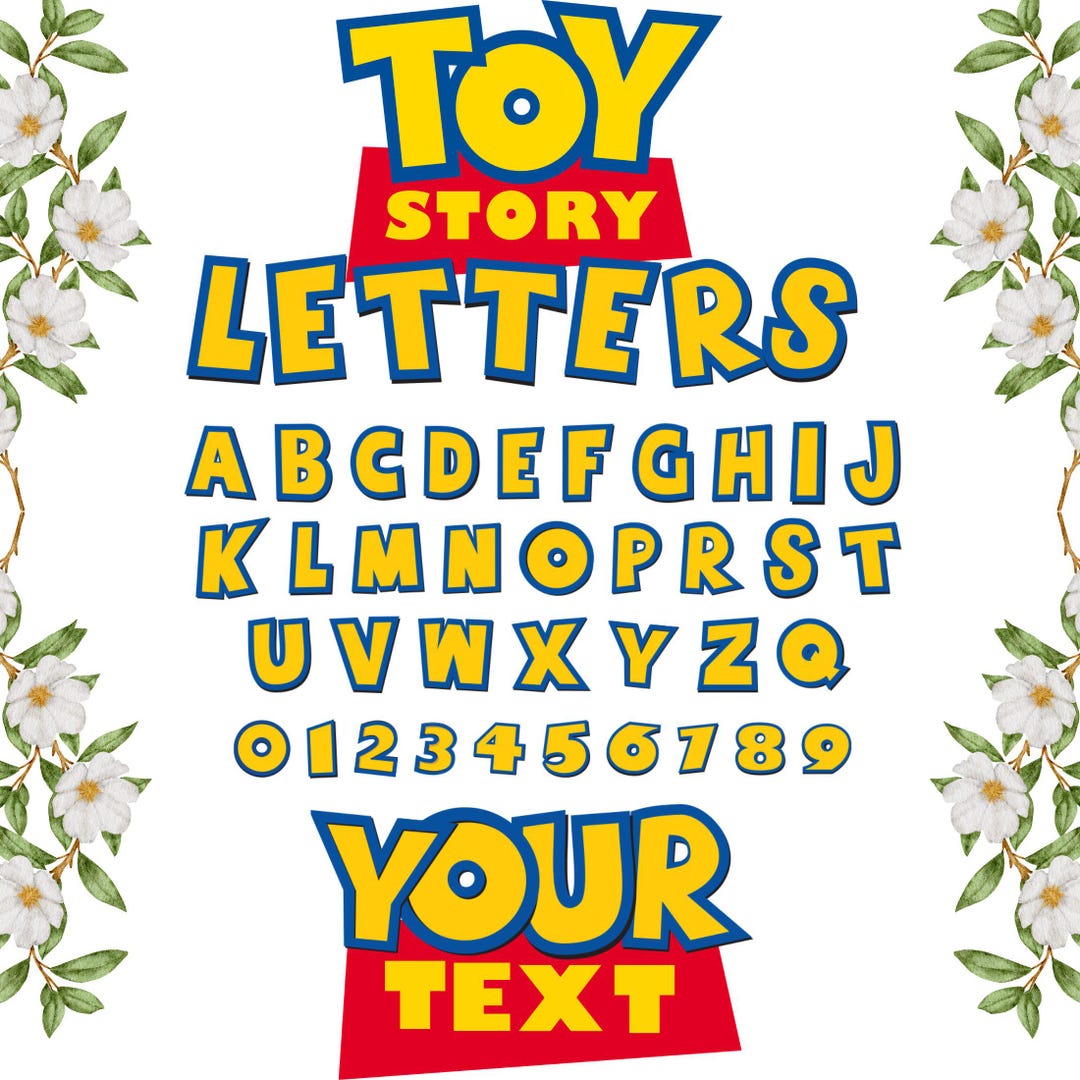 Cartoon Toy Story Font Letters Alphabet | Cricut Clipart SVG File Plus ...