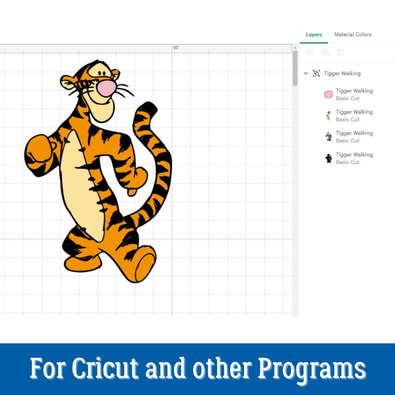 50 Designs Tigger SVG Plus PNG Clipart Bundle for Cricut Silhouette and ...