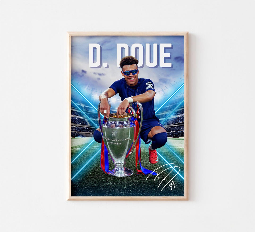 Derise Doue Poster Soccer Legend Signed Football Poster (digital ...