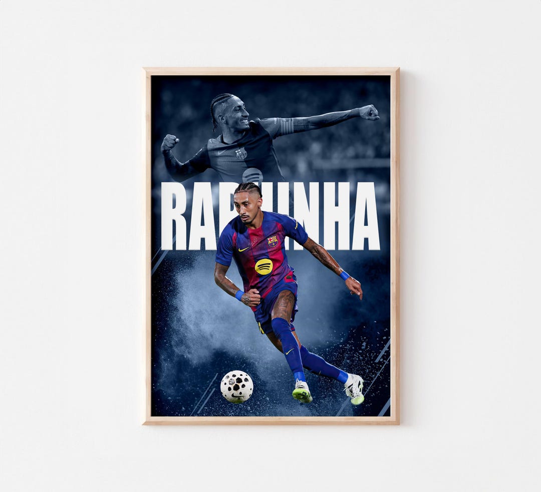 Raphinha Poster, Soccer Legend Poster (size A3 300 Dpi - Digital ...