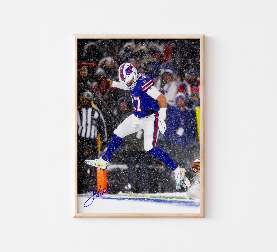 Josh Allen Poster, Signed Football Poster (digital Download A3 300 Dpi ...