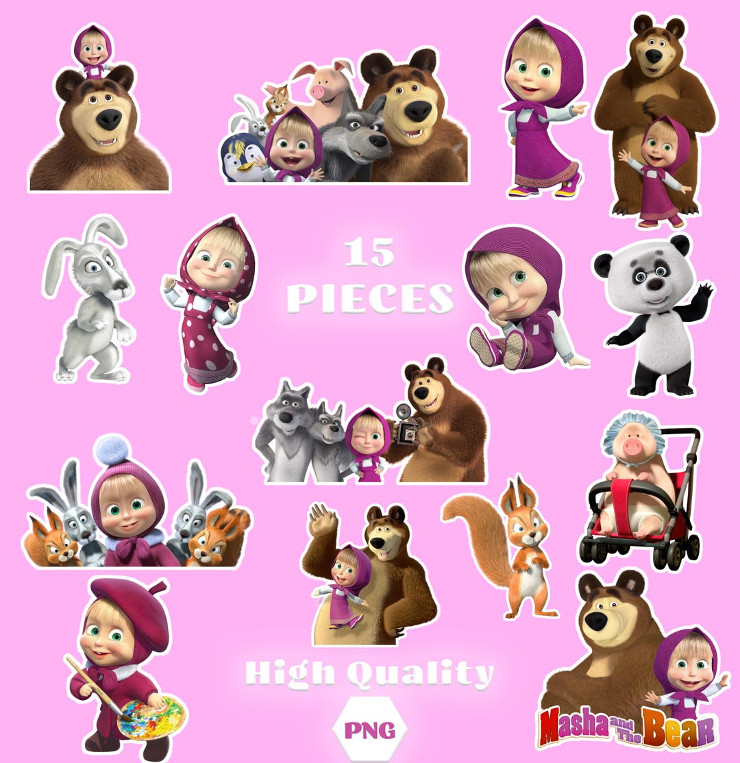 The Bear Clipart, Cake Topper, Birthday Party Supplies, Printable Party ...