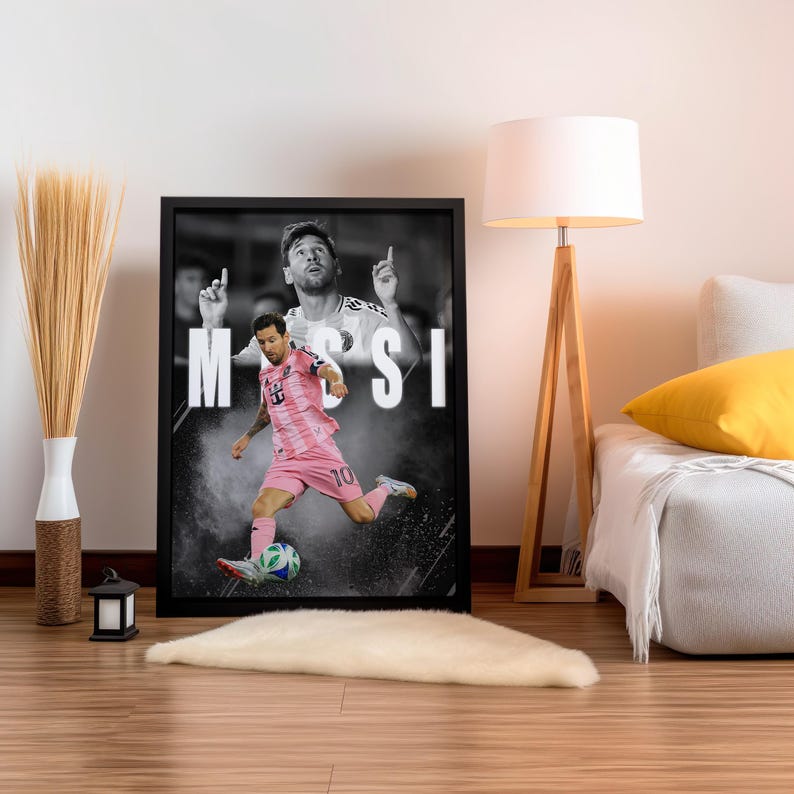 Lionel Messi Poster, Soccer Legend Poster (size A3 300 Dpi - Digital ...