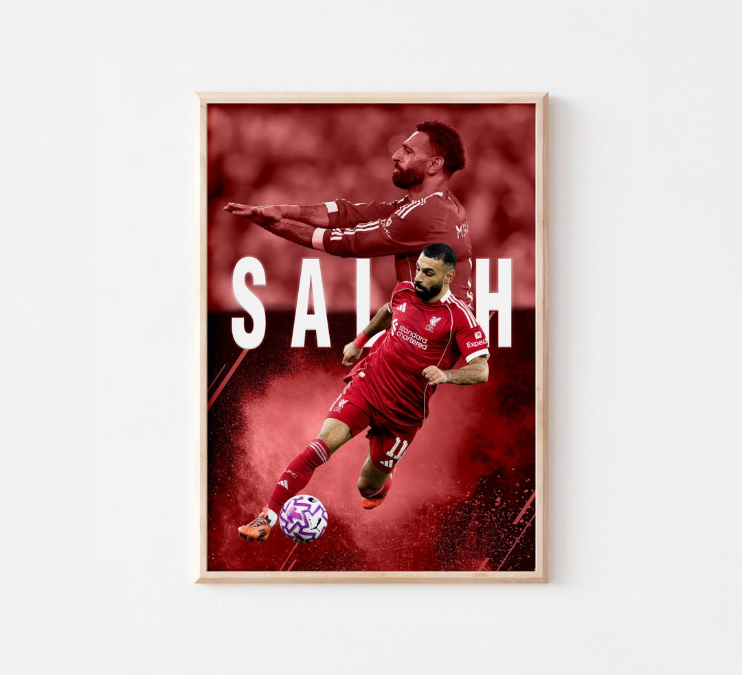 Mohamed Salah Poster, Soccer Legend Poster (size A3 300 Dpi - Digital ...