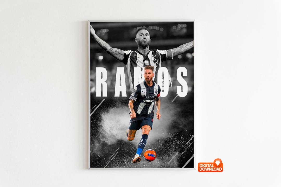 Sergio Ramos Poster, Soccer Legend Poster (size A3 300 Dpi - Digital ...