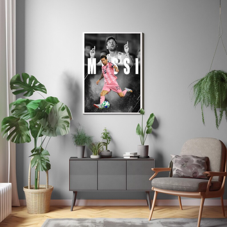 Lionel Messi Poster, Soccer Legend Poster (size A3 300 Dpi - Digital ...