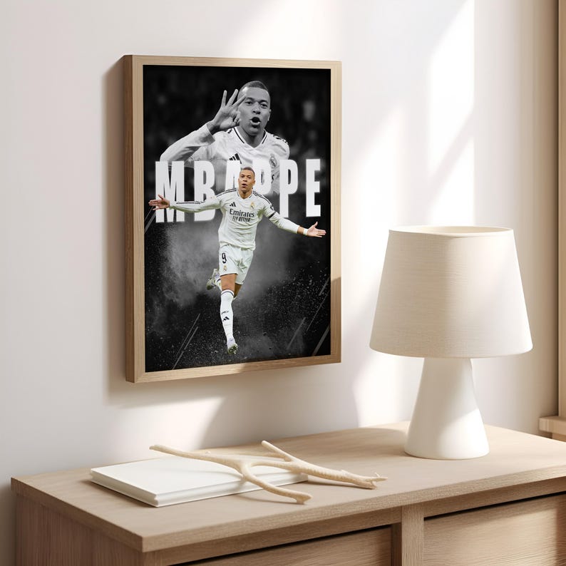 Kylian Mbappe Poster, Soccer Legend Poster (size A3 300 Dpi - Digital ...
