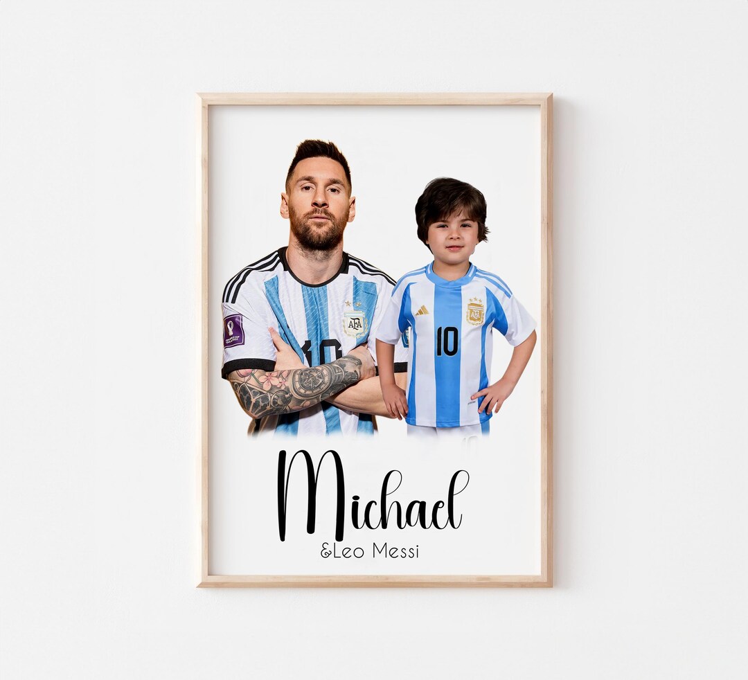 Personalized Messi Football Poster: Custom Child Illustration (digital ...