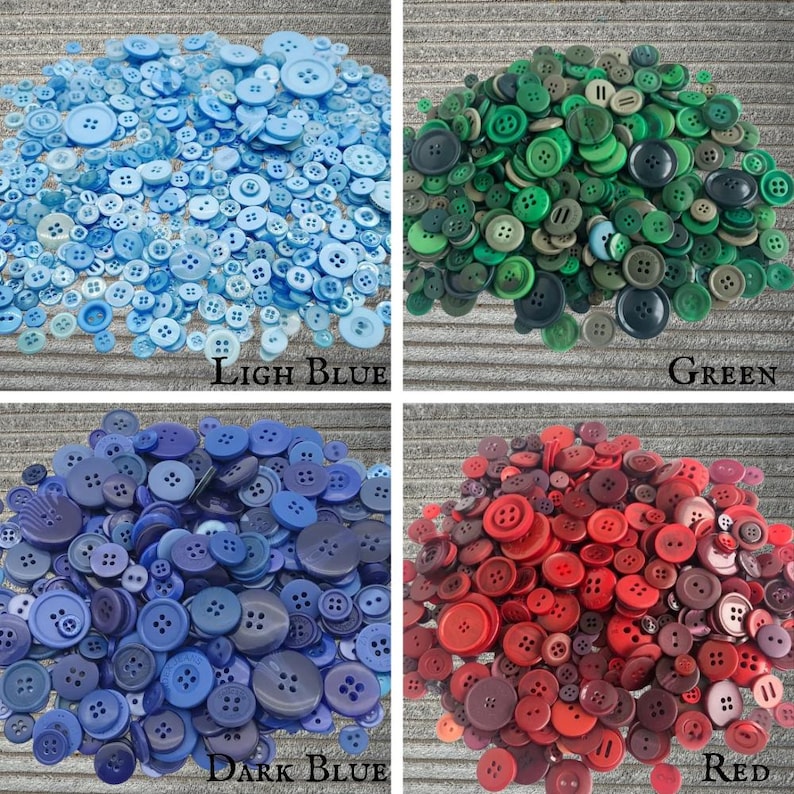 Mix Color Resin Buttons: 50g Assorted Craft Sewing Buttons - Etsy