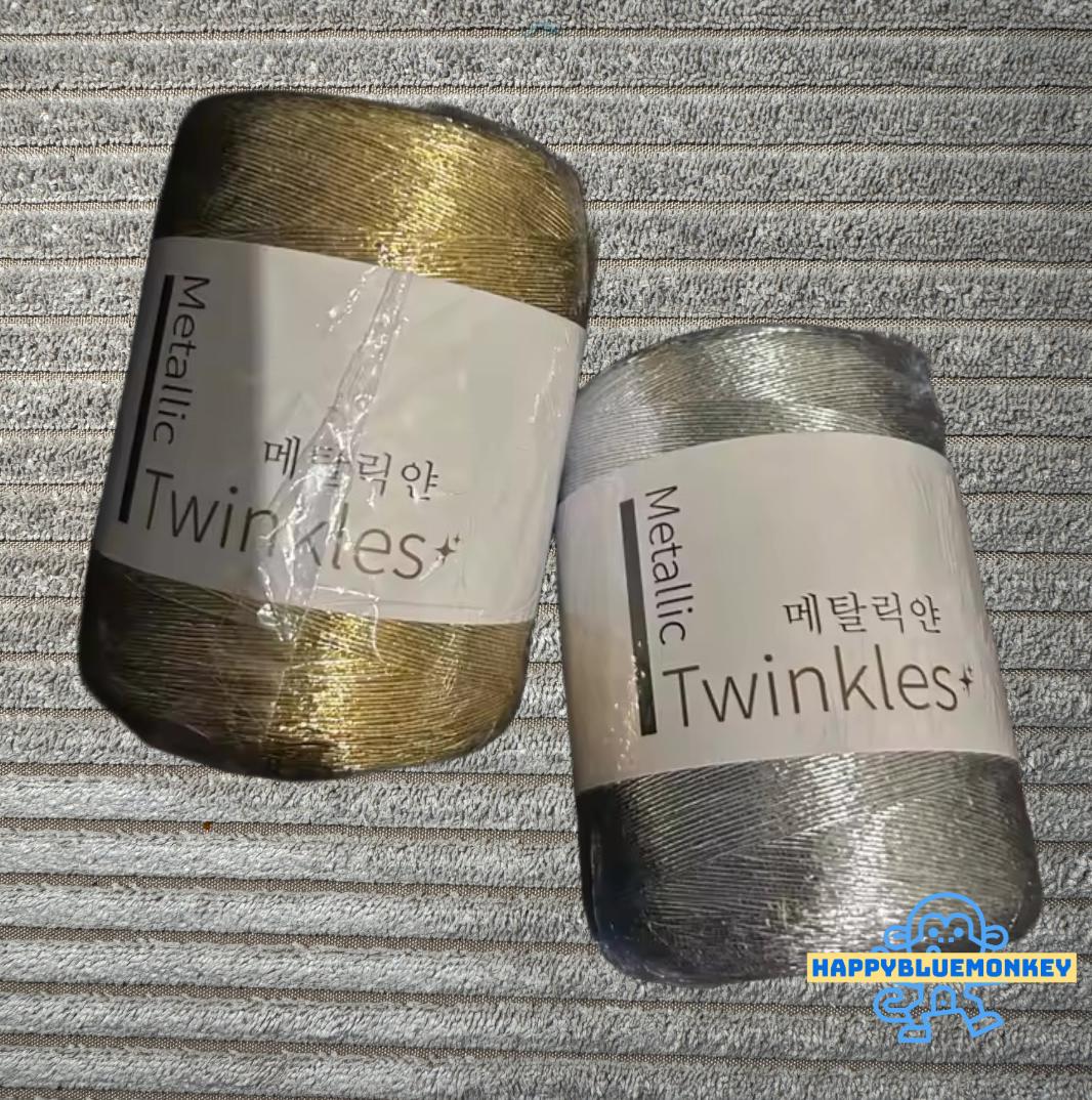Metallic Glitter Yarn – 200g Gold & Silver Crochet Knitting Thread - Etsy