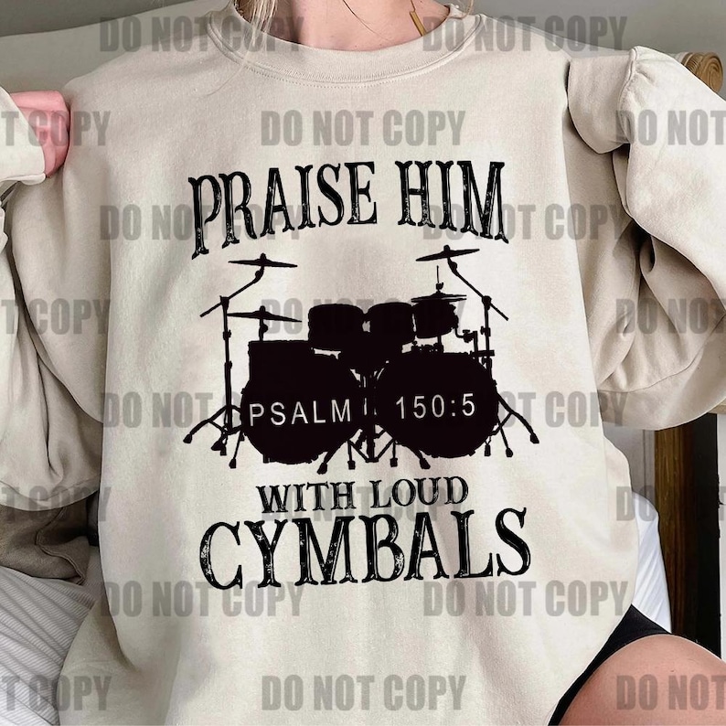 Praise Him Cymbals PNG: Funny Christian Design (digital Download) - Etsy