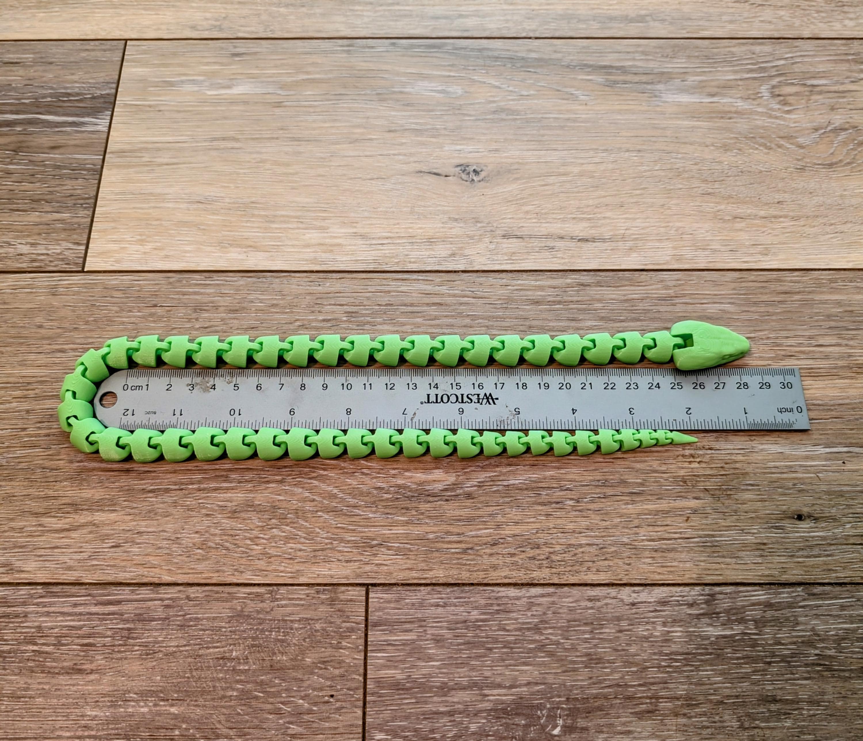 Two Foot Long 3d Printed Articulated Fidget Snake! - Etsy