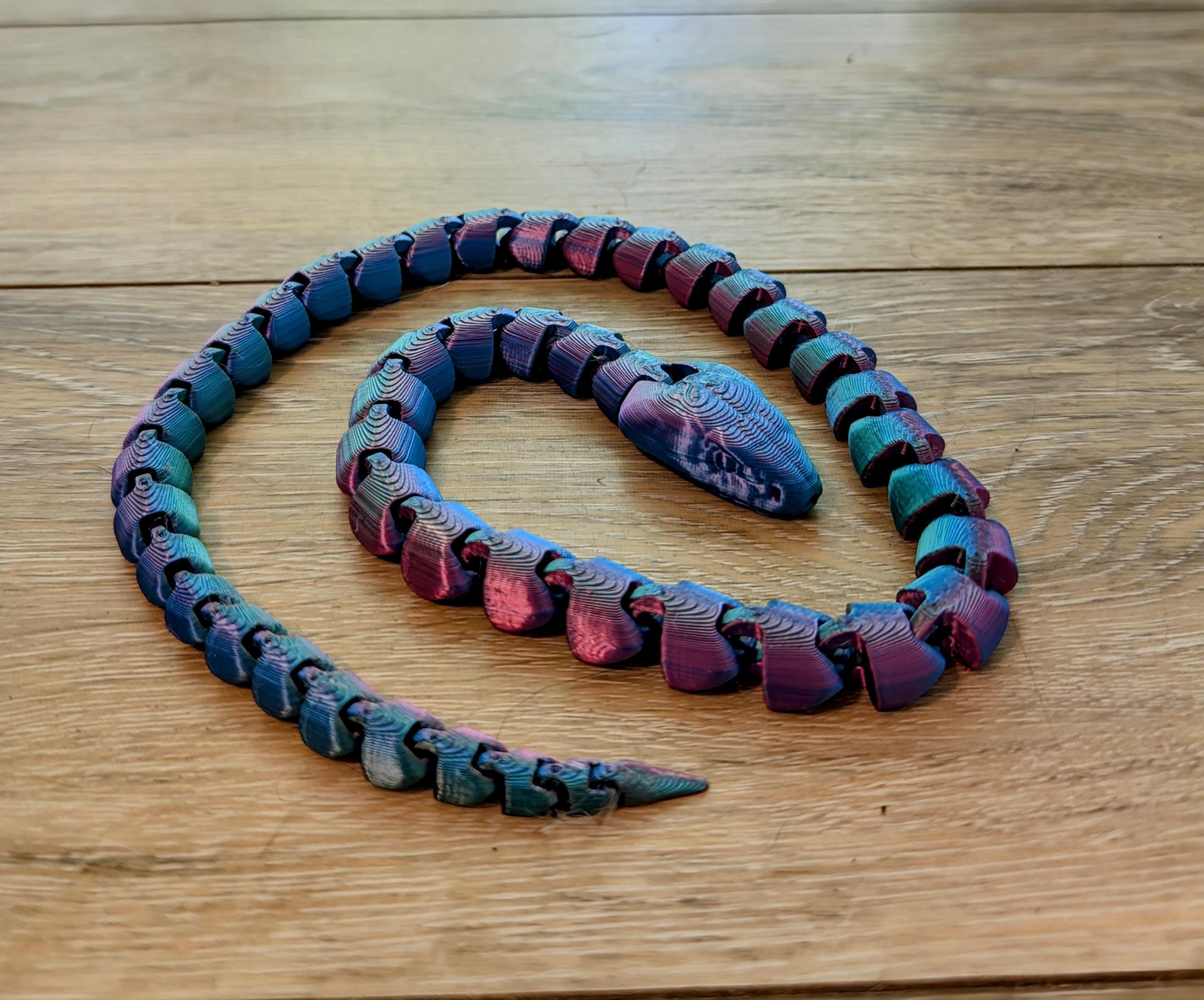 Two Foot Long 3d Printed Articulated Fidget Snake! - Etsy