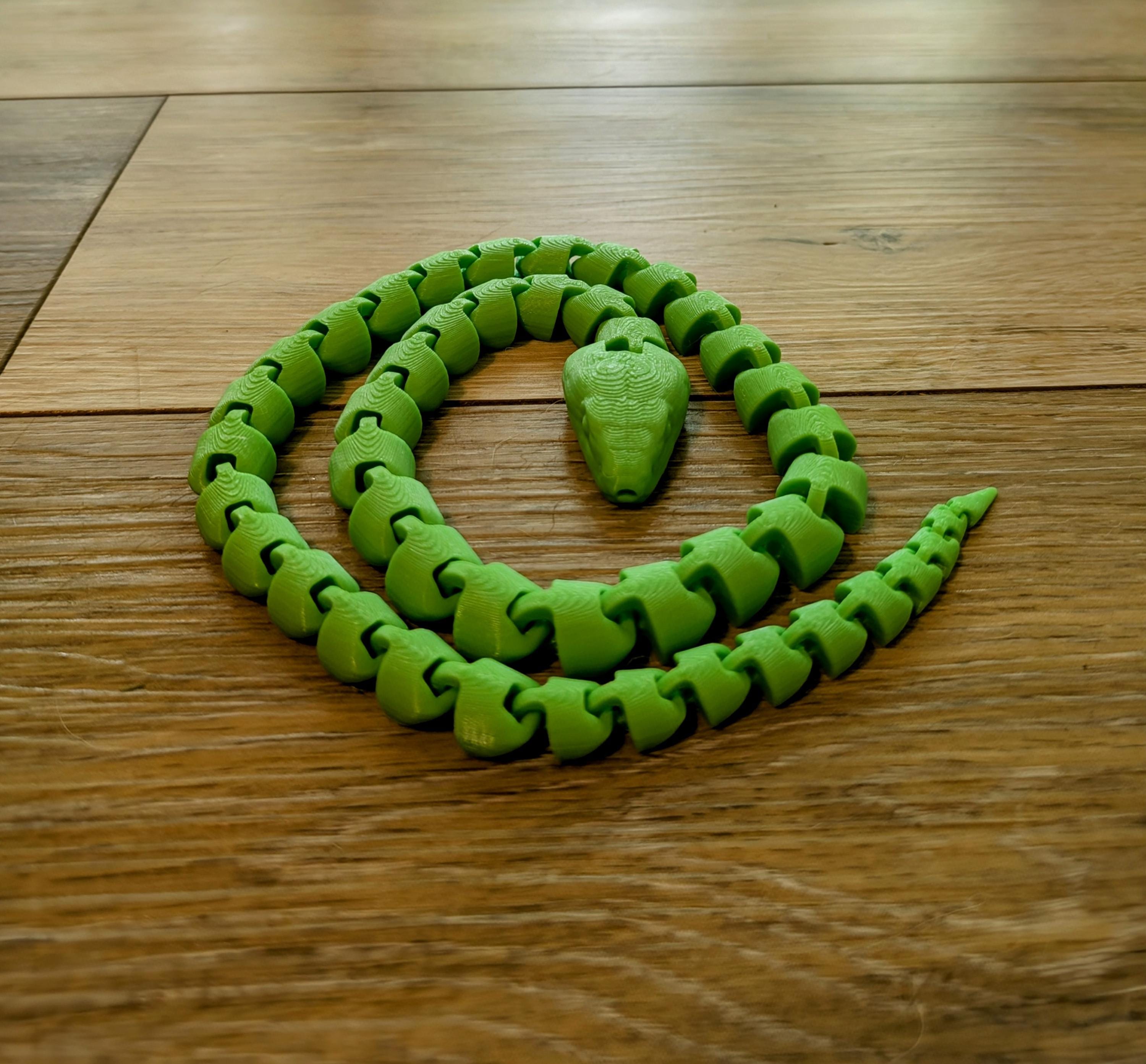 Two Foot Long 3d Printed Articulated Fidget Snake! - Etsy