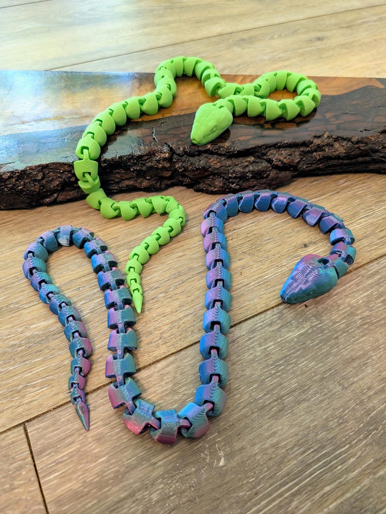 Two Foot Long 3d Printed Articulated Fidget Snake! - Etsy