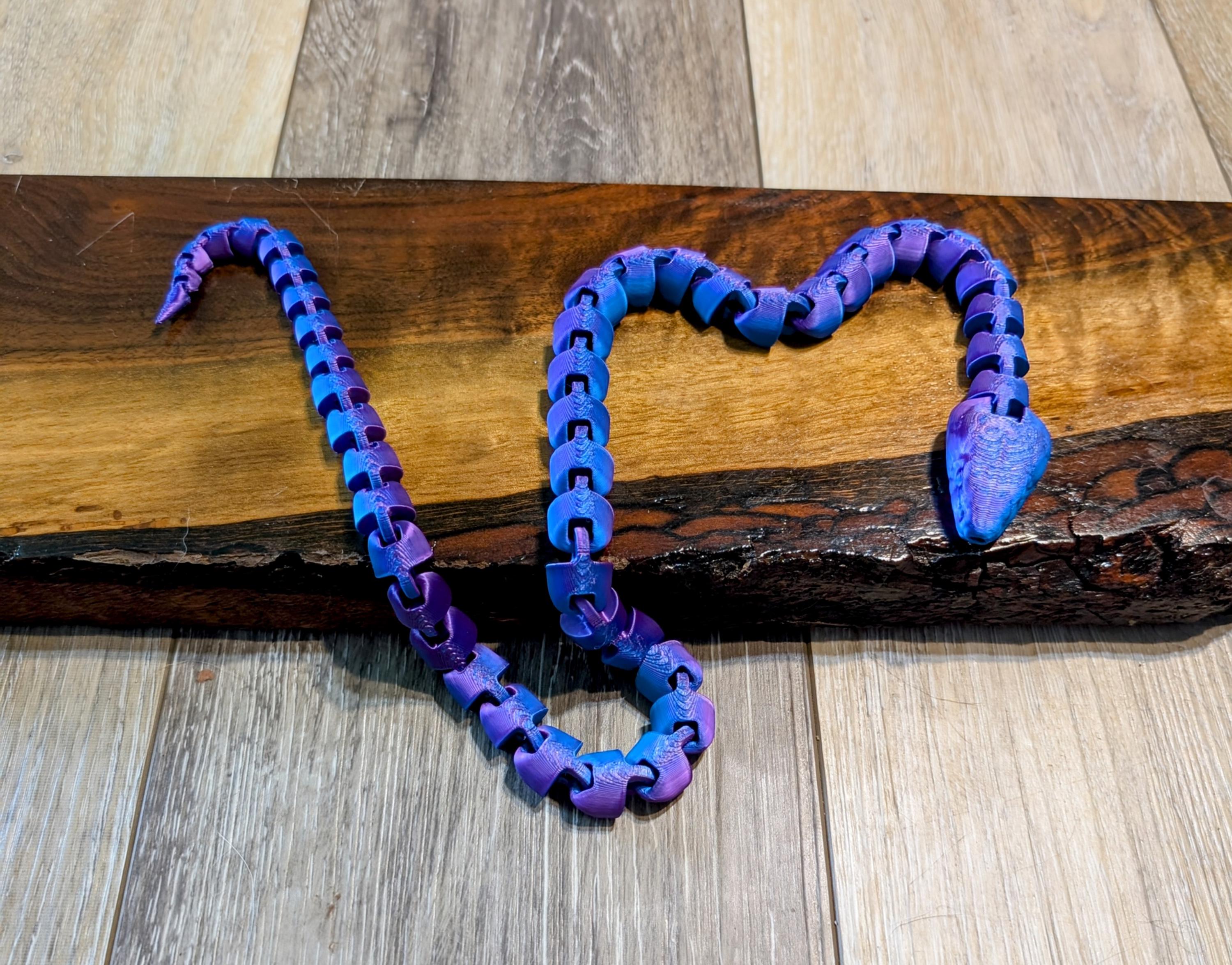 Two Foot Long 3d Printed Articulated Fidget Snake! - Etsy