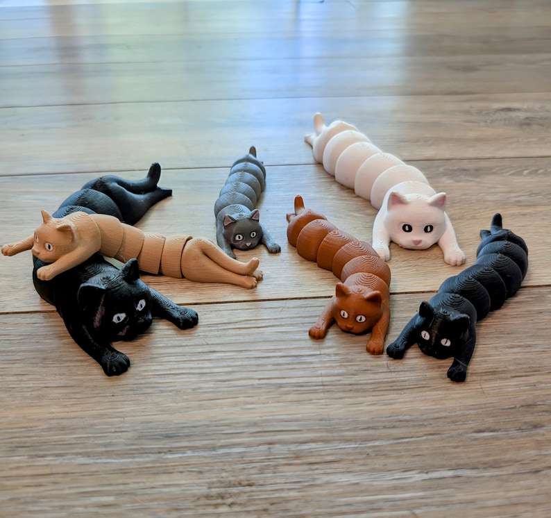Pretty Kitty 3D Printed Articulated Fidget Cat! - Etsy