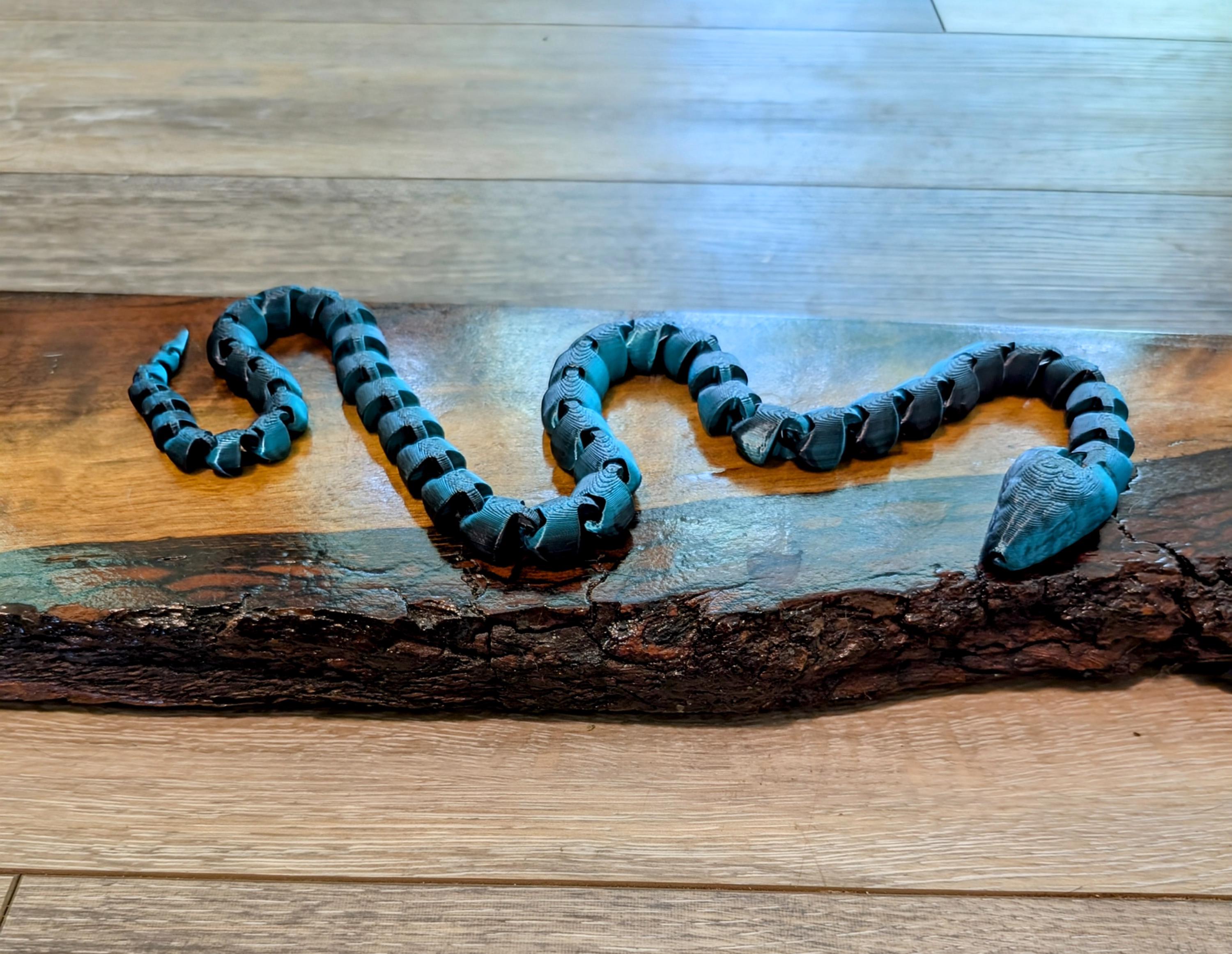 Two Foot Long 3d Printed Articulated Fidget Snake! - Etsy