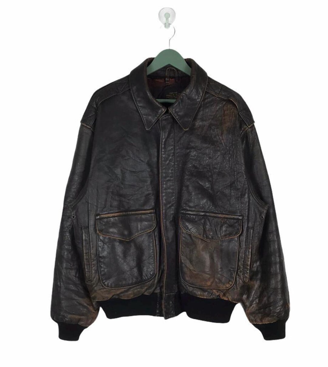 Vtg 70s Avirex USAF Type A2 Leather Flight Jacket Military - Etsy UK