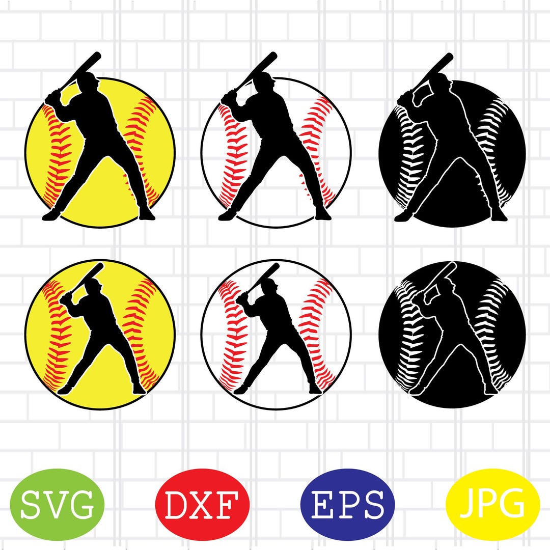 Baseball Boy Player SVG Bundle, Softball Player Svg, Baseball Svg, Male ...