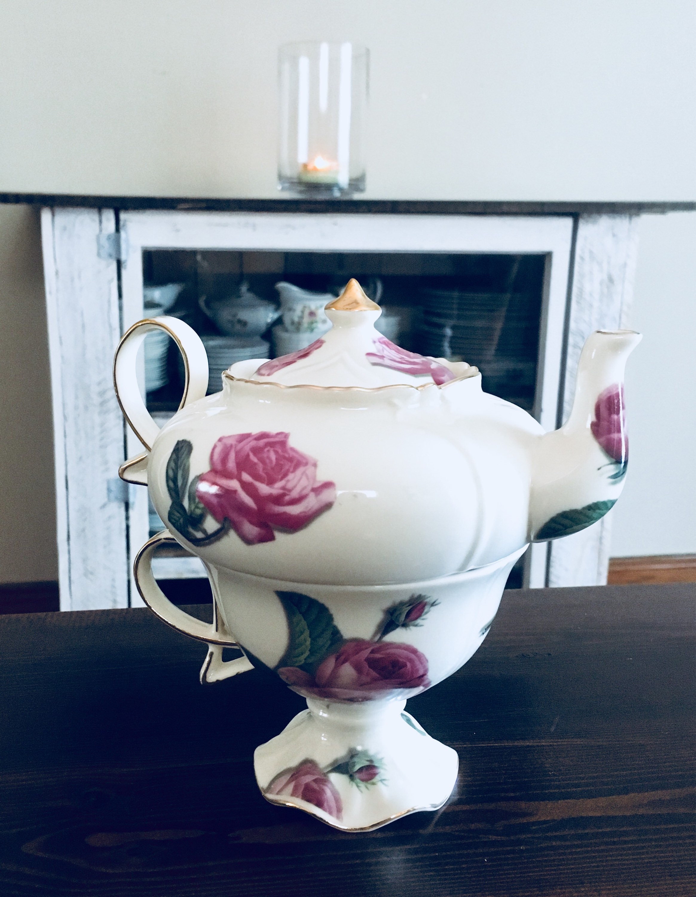 BEAUTIFUL ELEGANT VICTORIAN Tea Pot Tea Cup Dual Set - Etsy