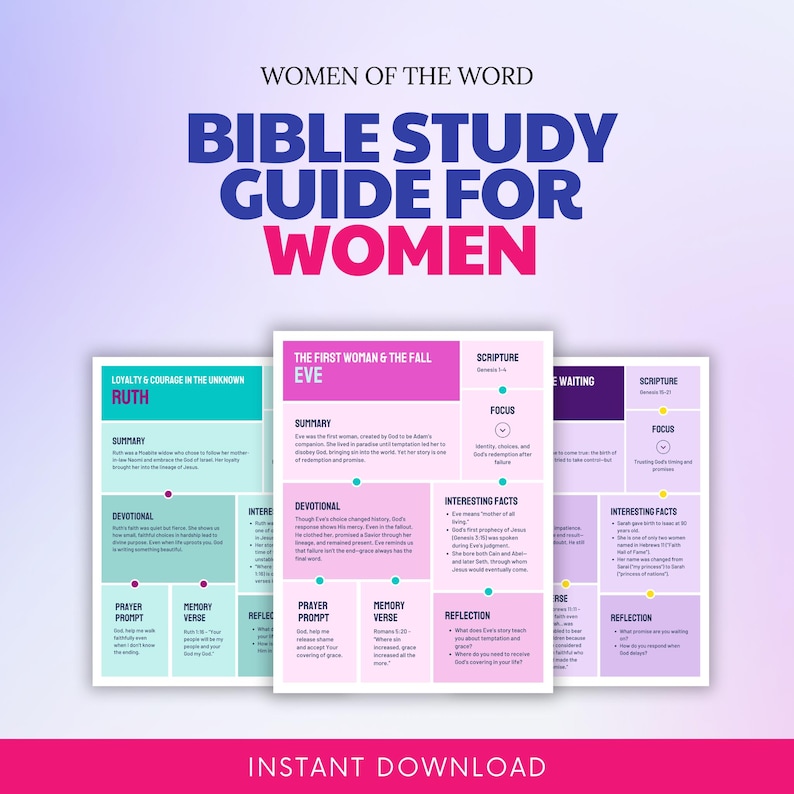 Bible Study Guide for Women: Women of the Word (PDF) | Christian ...