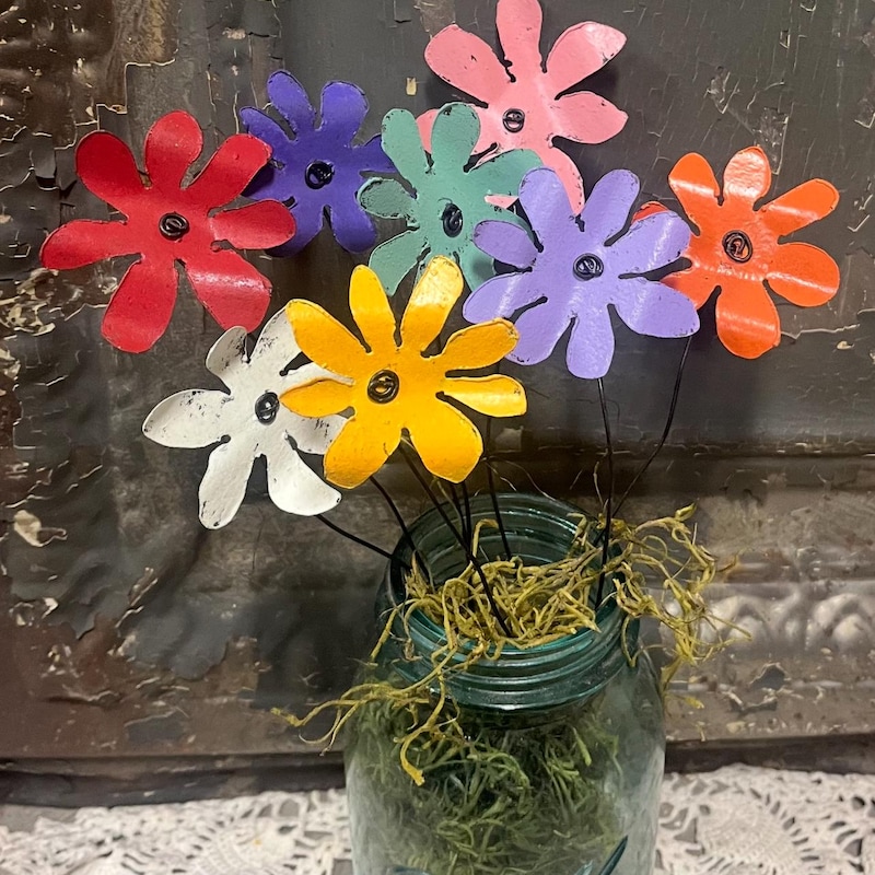 Metal Flowers - Etsy