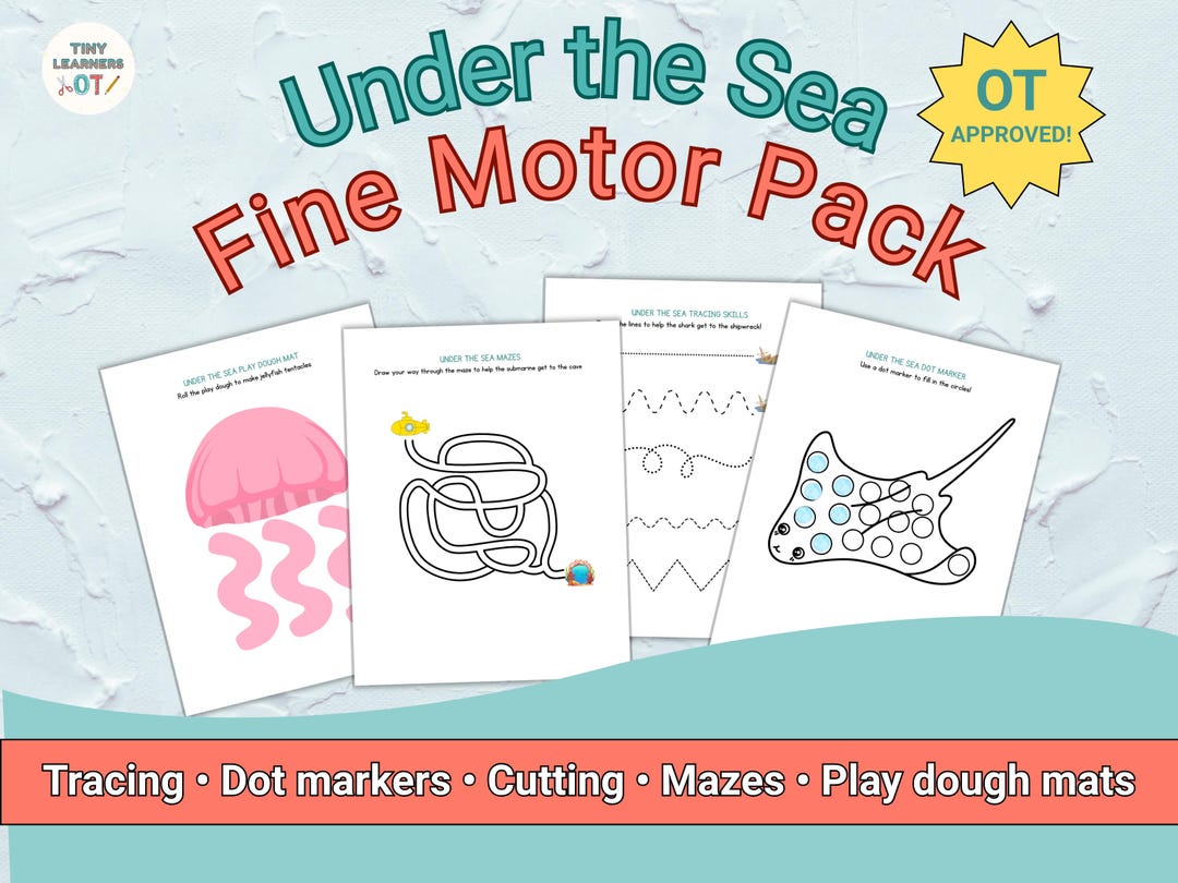Ocean Fine Motor Activities Preschool Bundle | Scissor Skills, Tracing ...