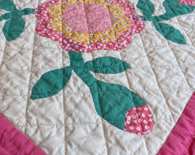 Vintage Dresden Plate Quilt Table Runner/quilted Table Runner/1930 ...