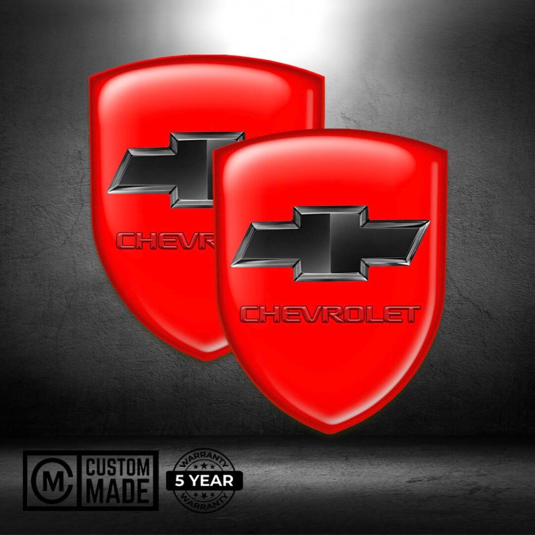 Chevrolet Emblem Resin Sticker Car Shield Badge Domed Logo Self ...