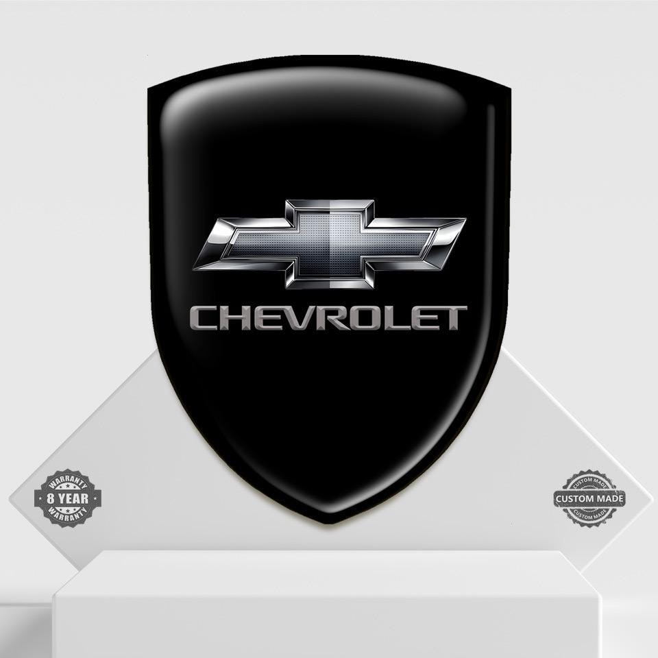 Chevrolet Shield Emblem Sticker Domed Resin Car Logo Badge Self ...